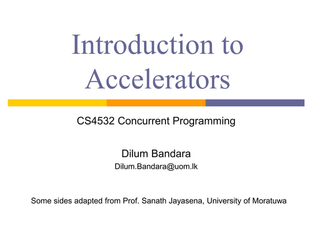 Introduction to Accelerators | PPT