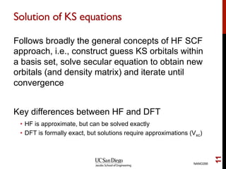 NANO266 - Lecture 4 - Introduction to DFT | PDF