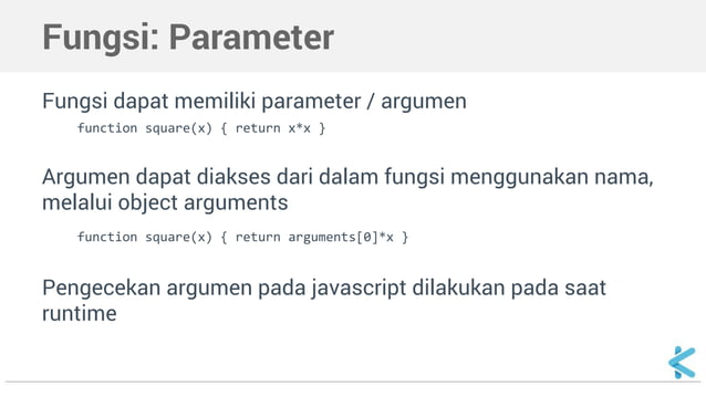 Pemrograman Web - Statement Javascript | PPT