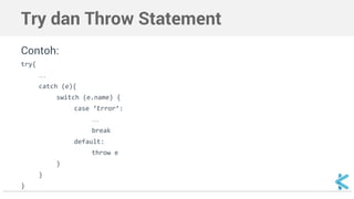Pemrograman Web - Statement Javascript | PPT