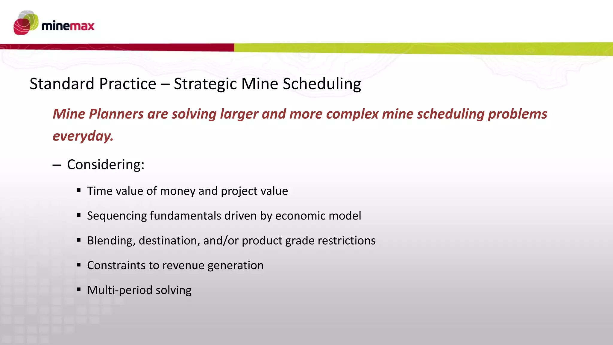 4. Joe Kraft, Minemax - Minemax Scheduler Applications | PDF