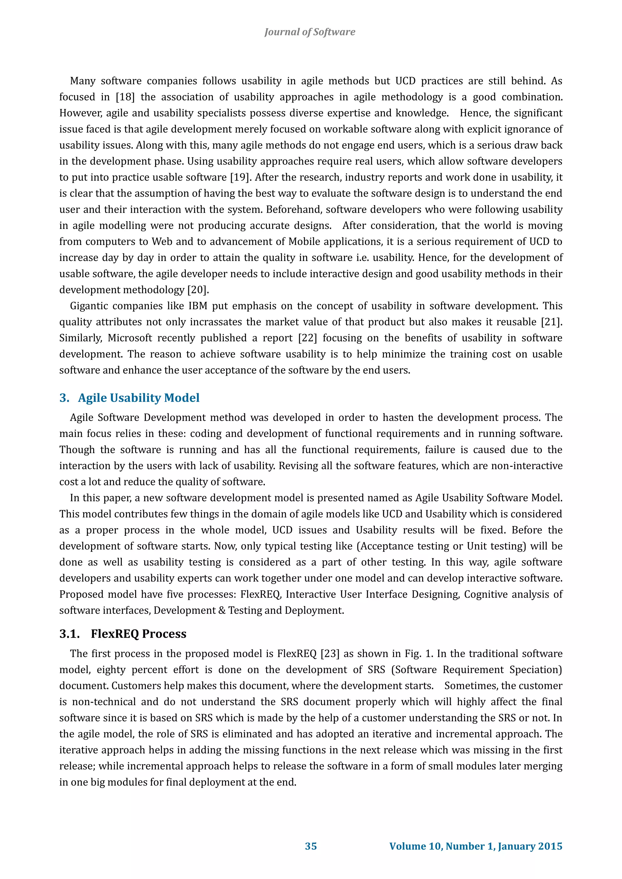 Usability Evaluation Techniques For Agile Software Model Pdf