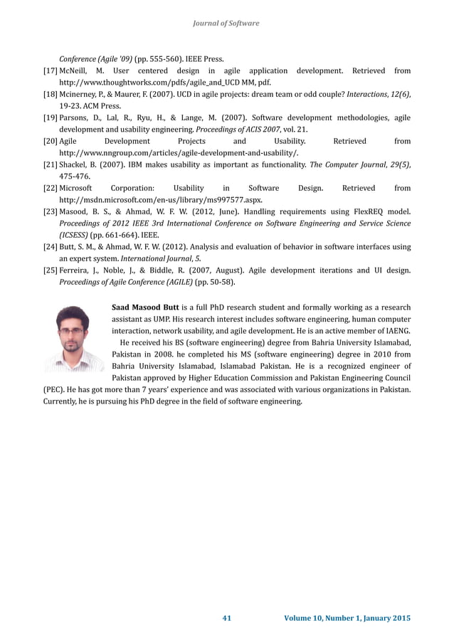 Usability Evaluation Techniques For Agile Software Model Pdf Operating Systems Computer