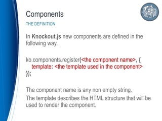 Knockout.js components&routing | PPT
