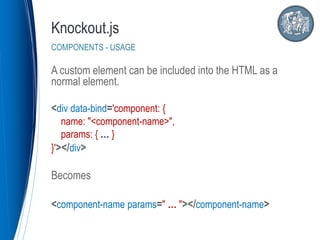 Knockout.js components&routing | PPT