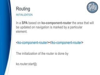 Knockout.js components&routing | PPT