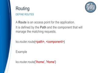 Knockout.js components&routing | PPT