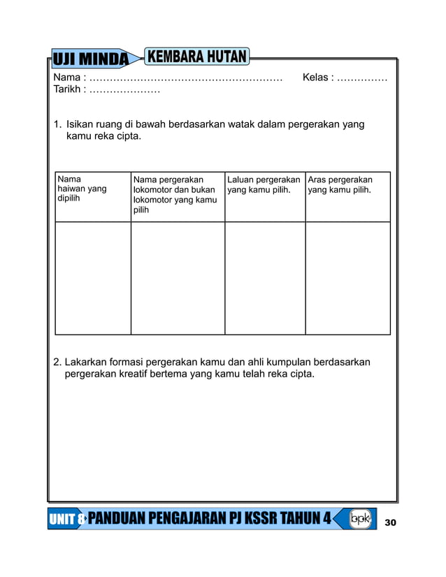 04 kssr-pj-tahun4 -panduan pengajaran | PDF
