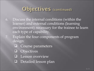04 learning - theories and program design | PPT