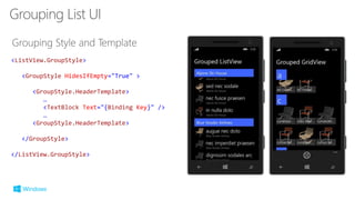 04 lists and lists items in windows runtime apps | PPT