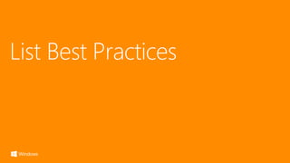 04 lists and lists items in windows runtime apps | PPT