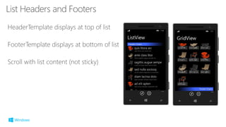 04 lists and lists items in windows runtime apps | PPT