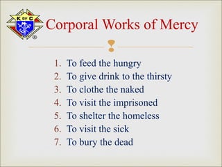 04 mar 2013 spiritual & corporal works of mercy | PPT
