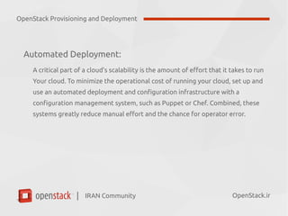 Mastering OpenStack - Episode 04 - Provisioning and Deployment | PPT