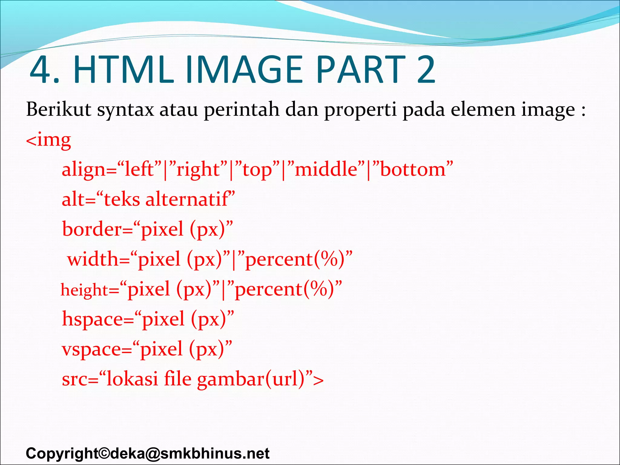 04 materi html elemen gambar | PPT