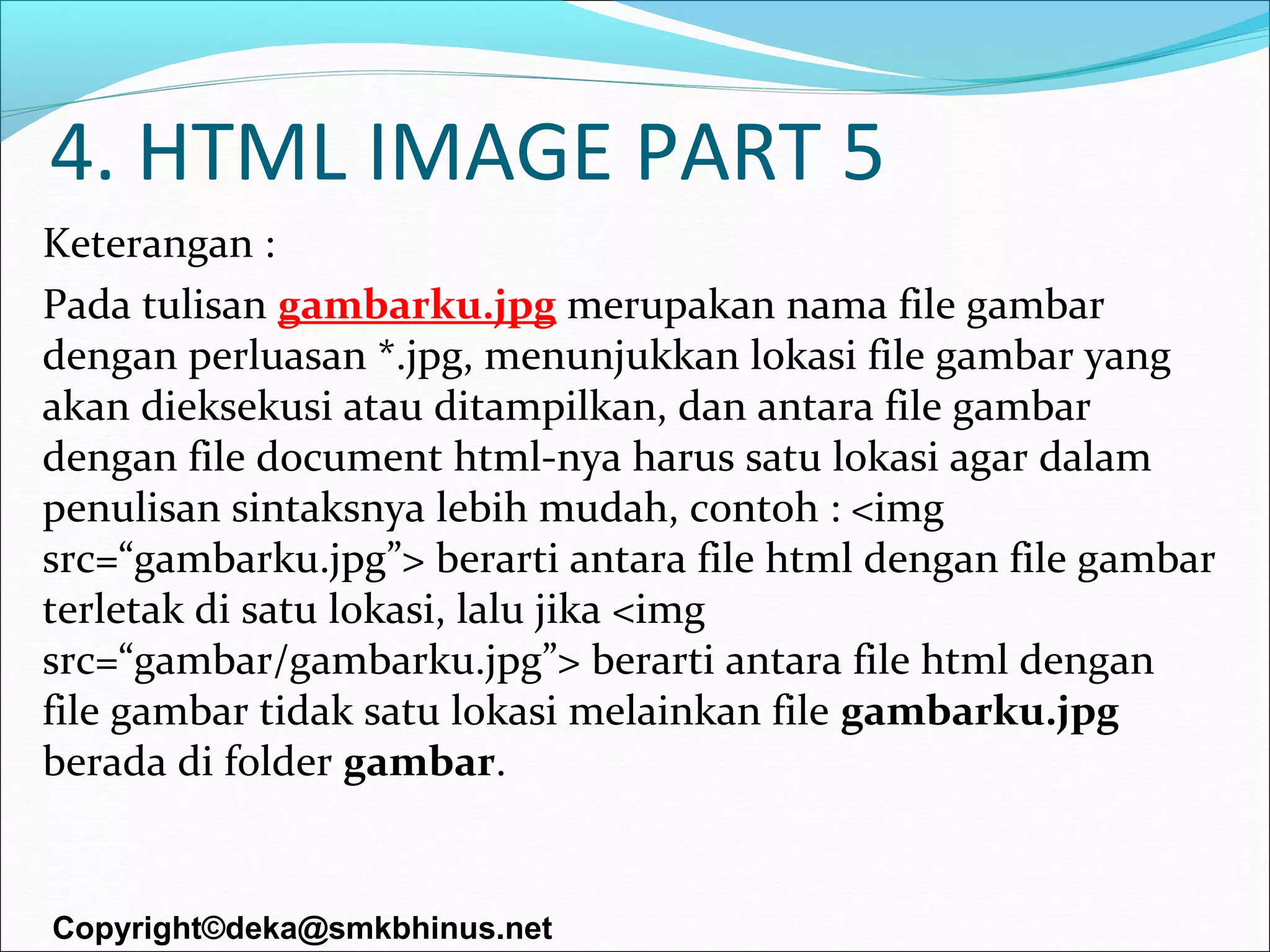 04 materi html elemen gambar | PPT