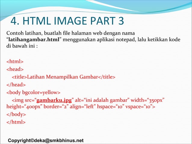 04 materi html elemen gambar | PPT
