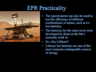 Electron Paramagnetic Resonance spectroscopy | PPT
