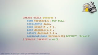 Curso MySQL #04 - Melhorando banco de dados | PDF