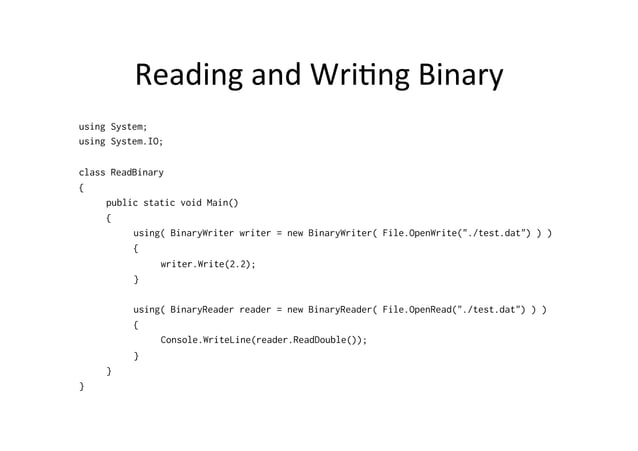 .NET Multithreading and File I/O | PPT