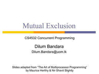 Mutual Exclusion | PPT