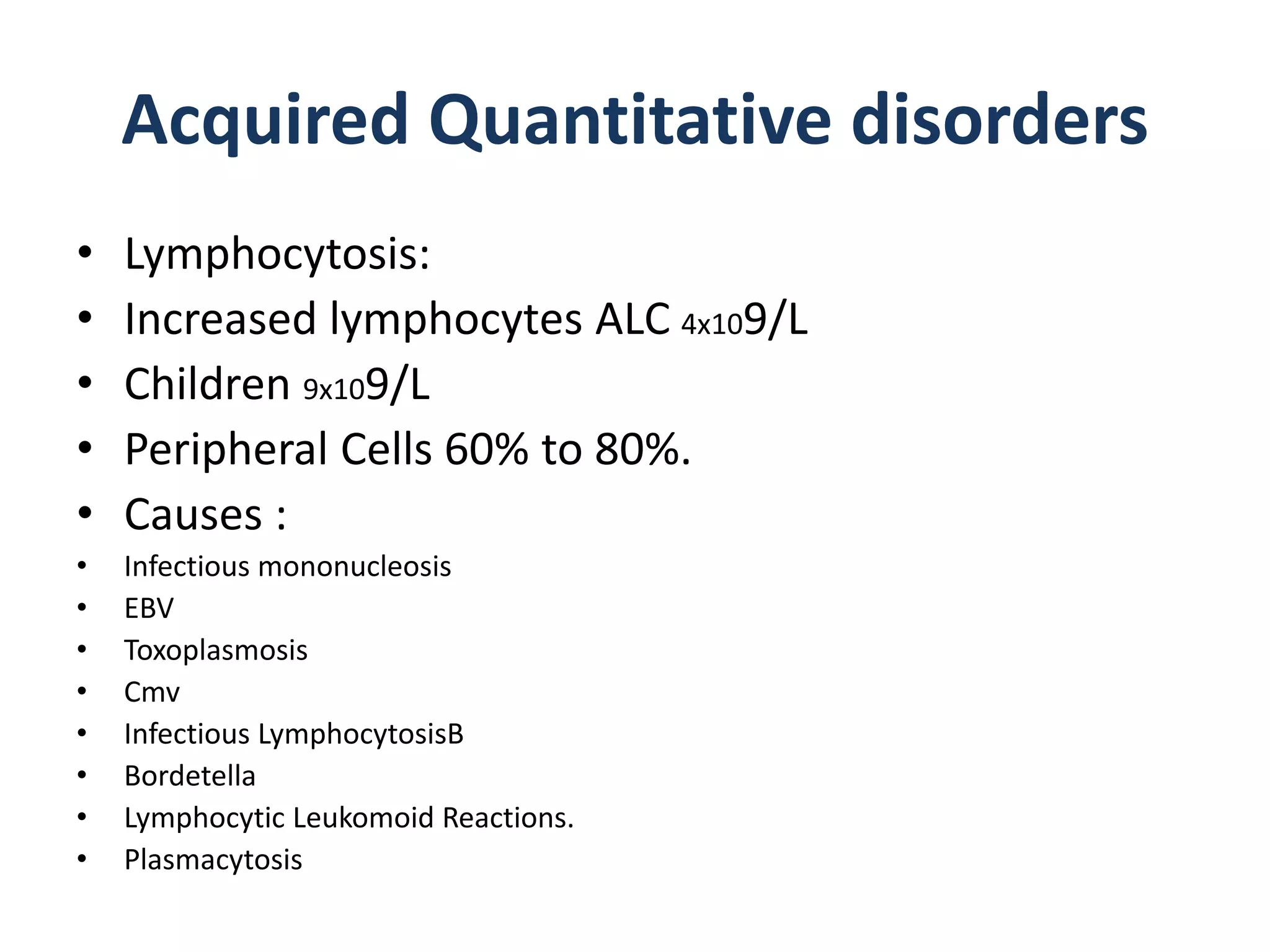 04 non malignant lymphocyte disorders | PPTX