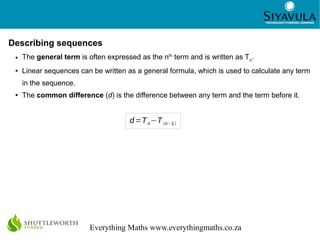 Number patterns | ODP