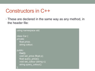 2CPP04 - Objects and Classes | PPT