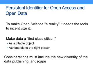 ODIN Final Event - Publishing and citing, and the role of persistent ...