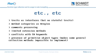 Runtime Type Collection and its usage in Code Transpiling | PPT | Free download