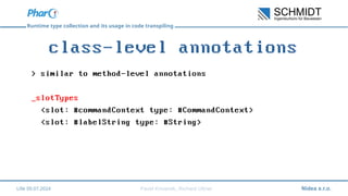 Runtime Type Collection and its usage in Code Transpiling | PPT | Free download
