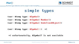 Runtime Type Collection and its usage in Code Transpiling | PPT | Free download