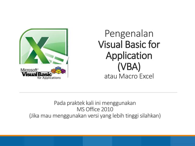 04 - Pengenalan dan Dasar MS Office Excel VBA.pptx