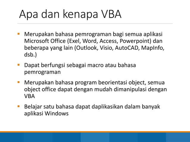 04 - Pengenalan dan Dasar MS Office Excel VBA.pptx