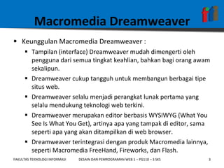 Pengenalan Macromedia Dreamweaver | PPT