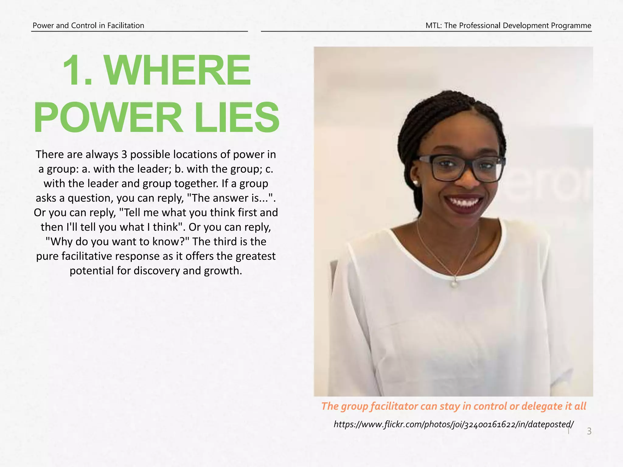 Power and Control in Facilitation | PPT