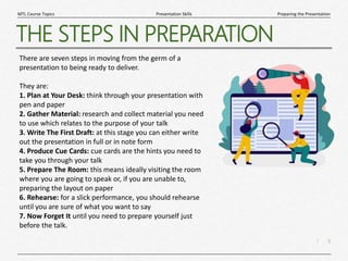 Preparing the Presentation | PPTX