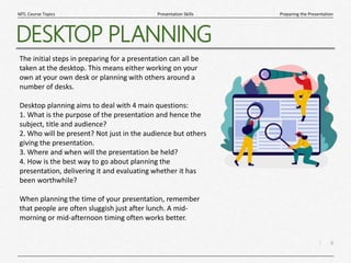 Preparing the Presentation | PPTX