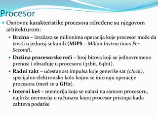 04 procesor-ploca-magistrala-portovi | PPTX
