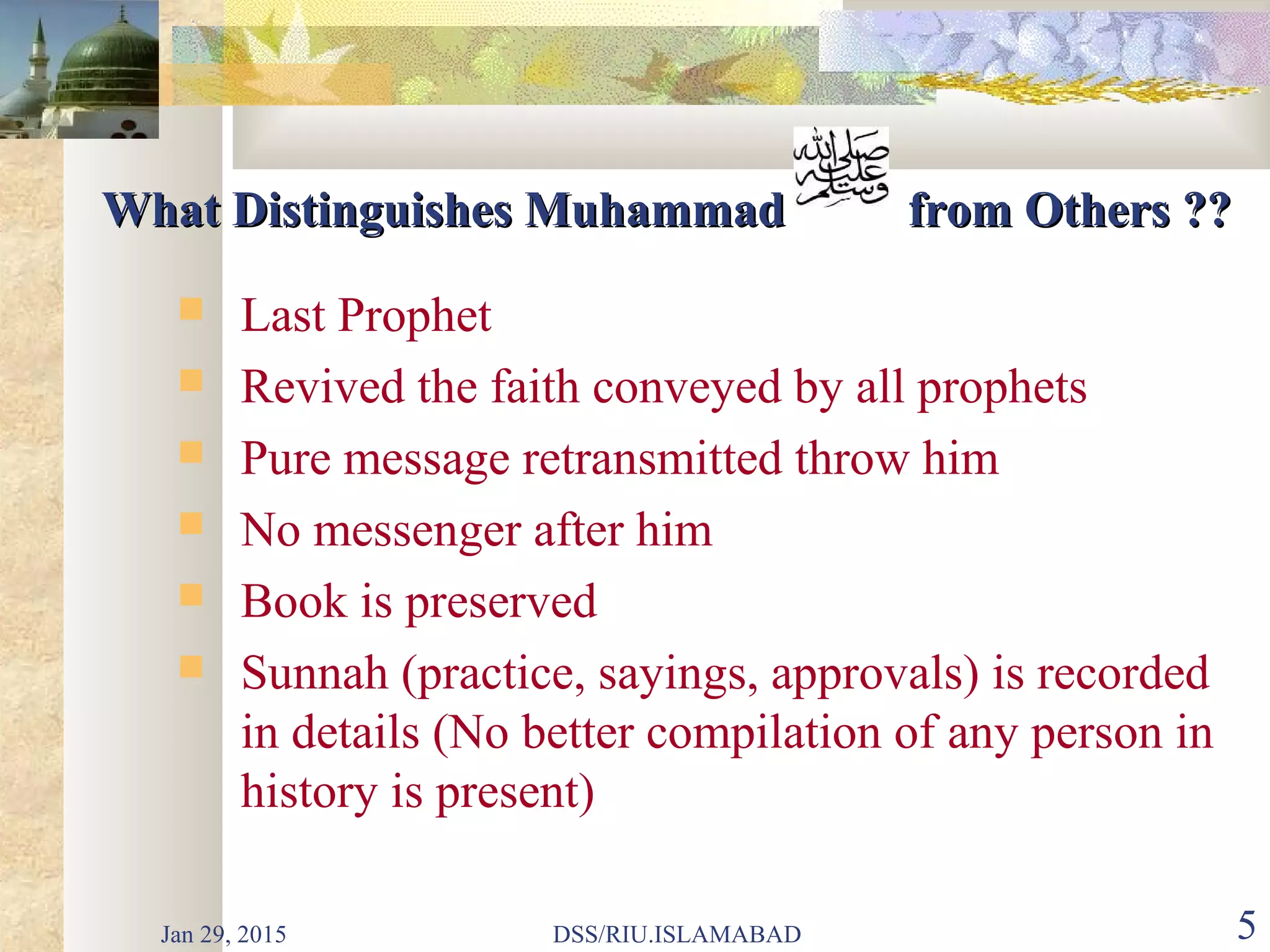 04 prophethood of muhammed(saw) | PPT