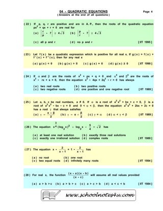 04 quadratic equations | PDF