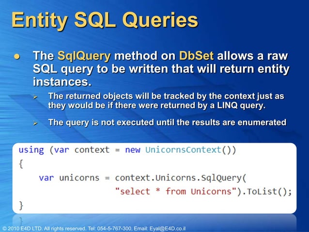 Entity Framework - Queries | PPT