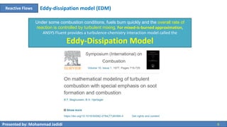 04 reactive flows - eddy disipation model | PDF | Chemistry | Science