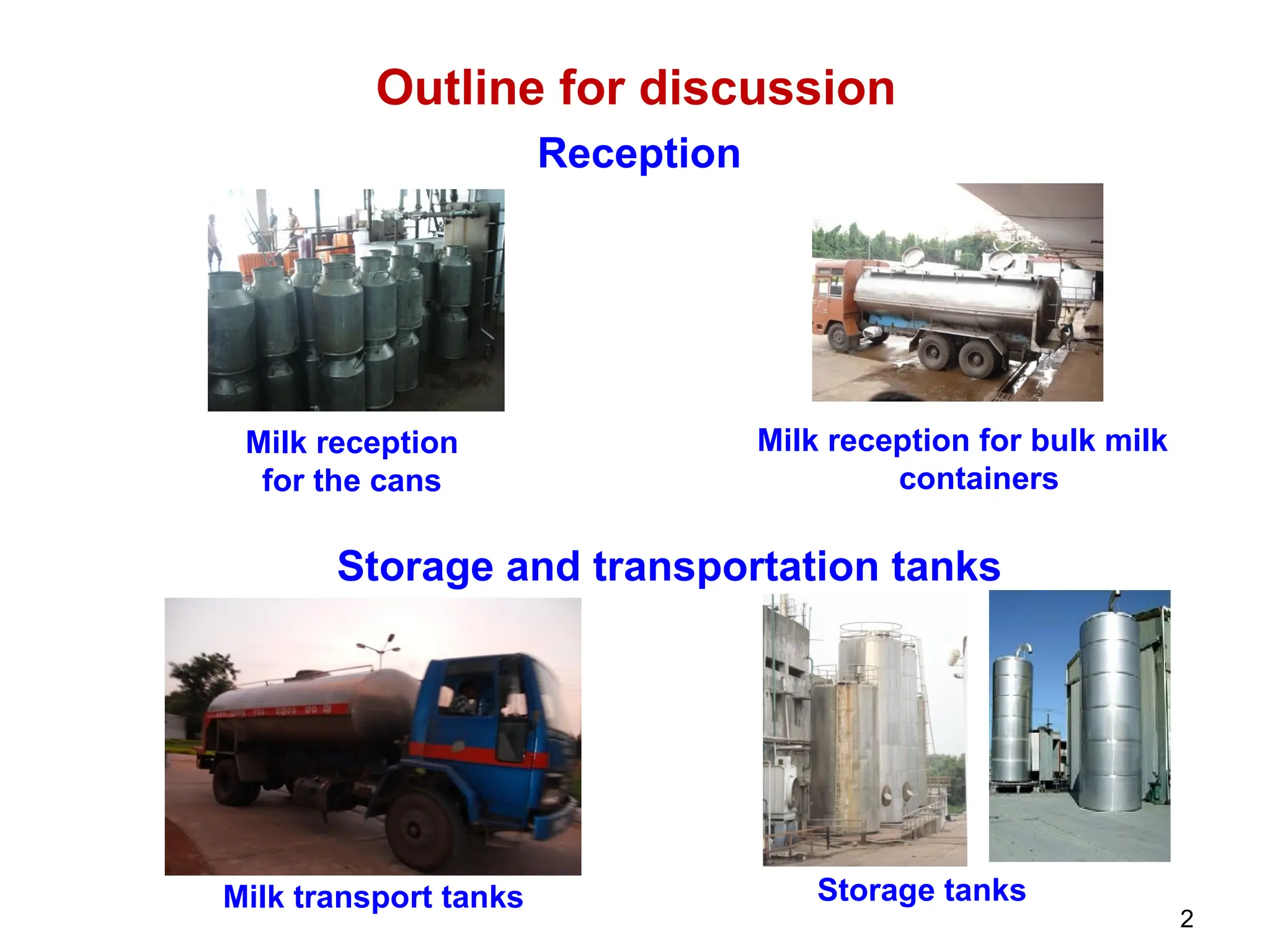 Receiving of milk in a dairy plant for processing | PPT