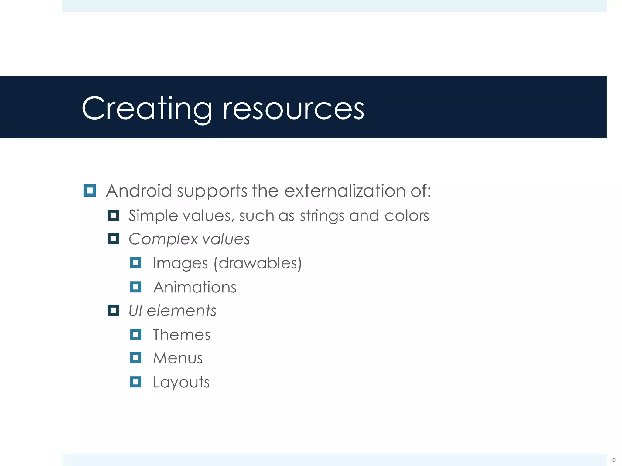 Android resources | PDF