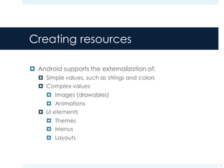 Android resources | PDF