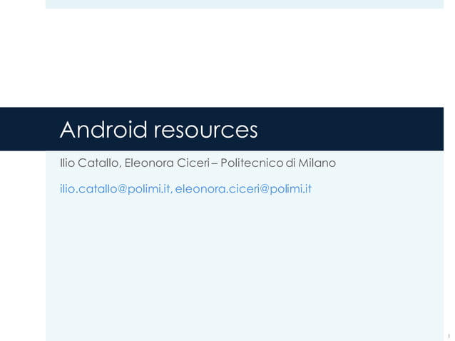 Android resources | PPT