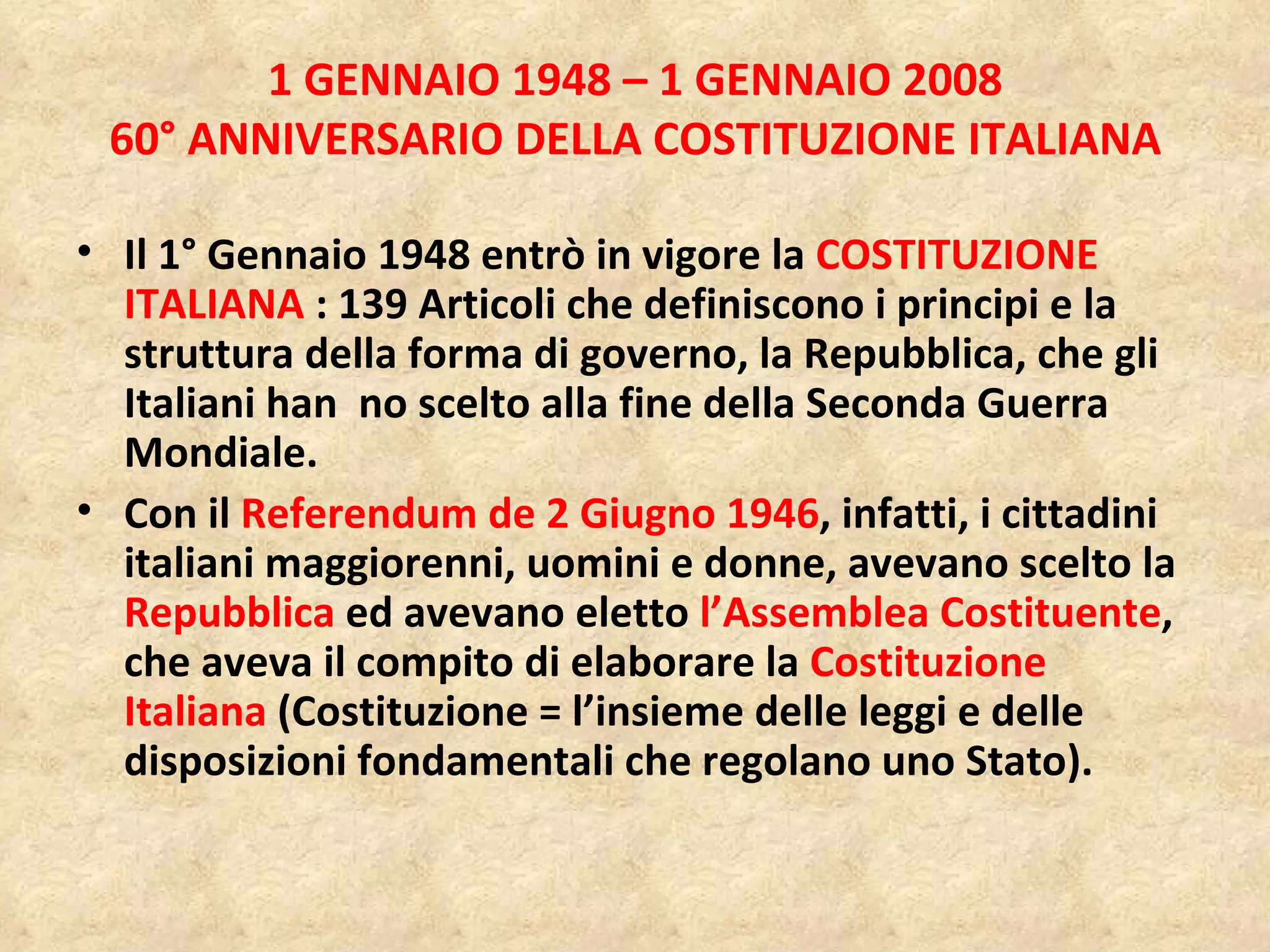 04 - Anniversario della Costituzione Italiana | PPS