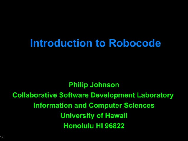 Introduction to Robocode | PPT