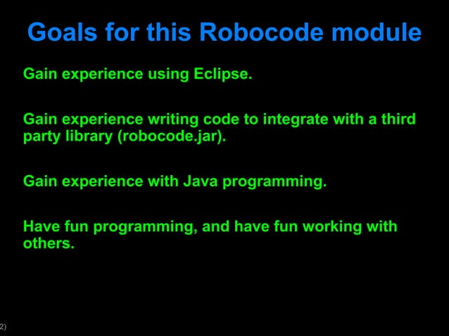 Introduction to Robocode | PPT